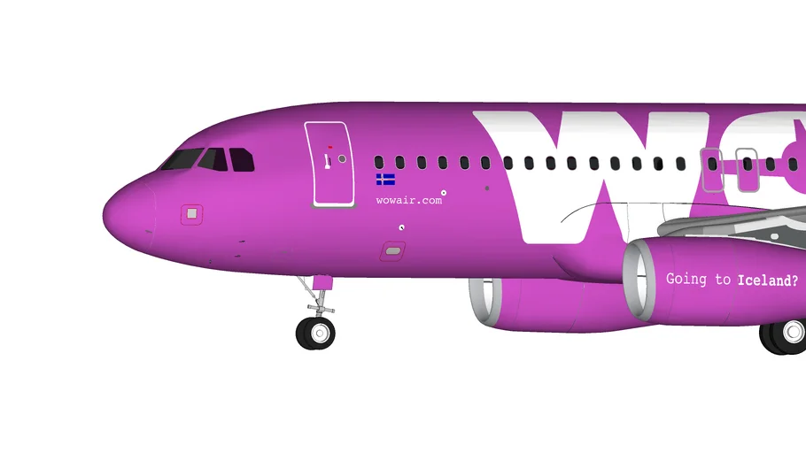 Wow Air Airbus A320 | 3D Warehouse