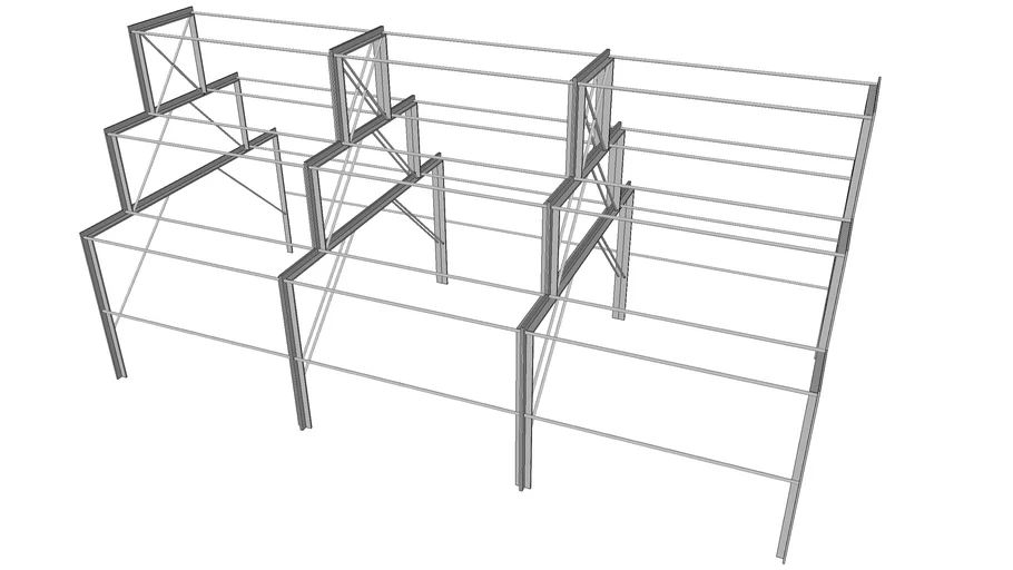 THREE LAYER STRAWBERRY PLANTATION CROP SHELVES | 3D Warehouse