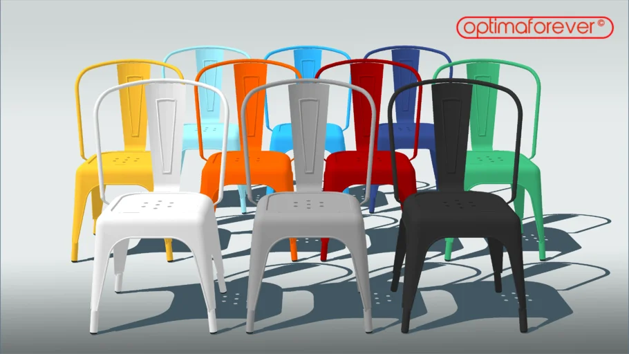 Tolix A chair (Low poly) | 3D Warehouse
