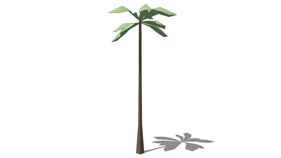 Tropical straight palm tree 40' | 3D Warehouse