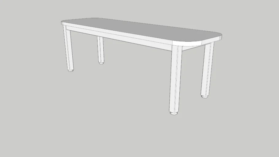 OP_LUNCH_MRINF04 - BANCO MESA REFEITÓRIO INFANTIL - 4L | 3D Warehouse