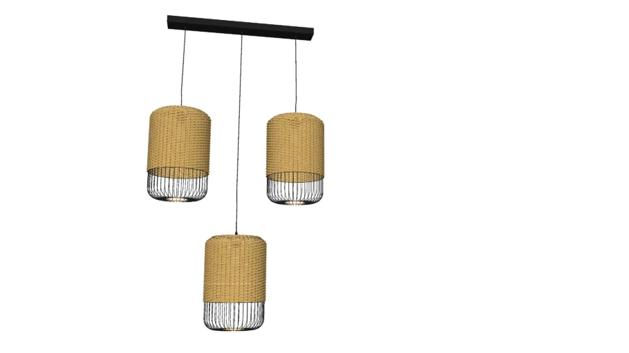 56532 Pendant Lamp Aloha Drop Tre 80cm | 3D Warehouse