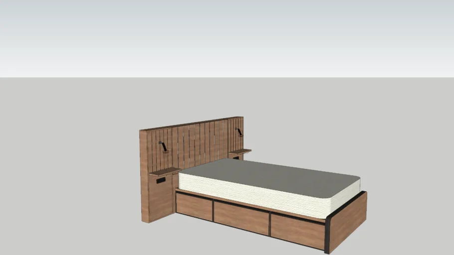 Bed+side table | 3D Warehouse