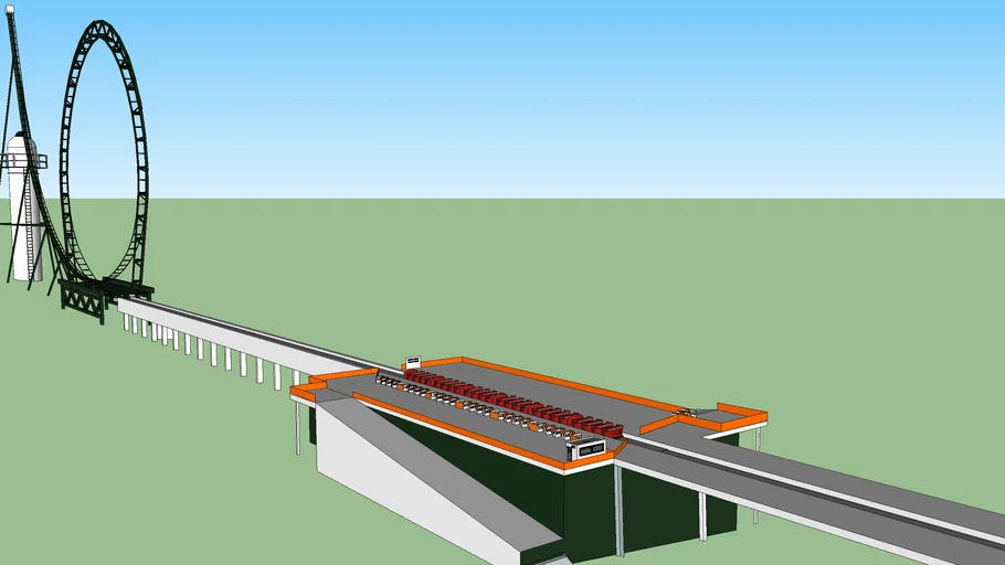 schwarzkopf shuttle loop coaster weight drop launch system | 3D Warehouse