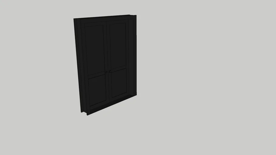 Black double Door | 3D Warehouse