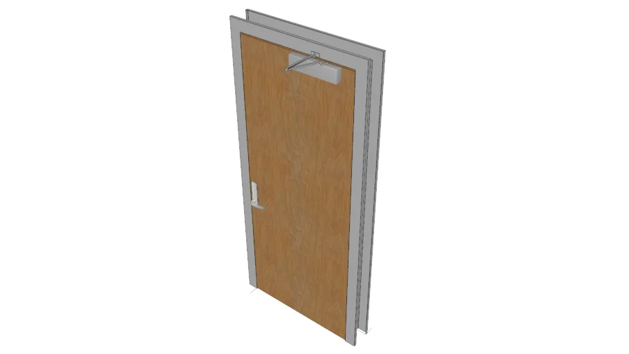 Norton Door Closer 7700 Series with Curries 607 Panel KD Frame and Door ...