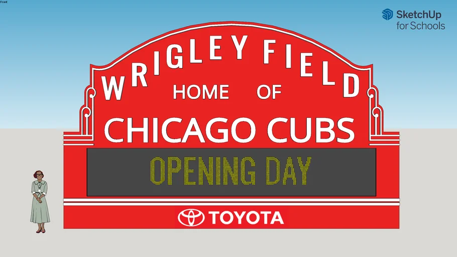 Wrigley Field Entrance Sign | 3D Warehouse