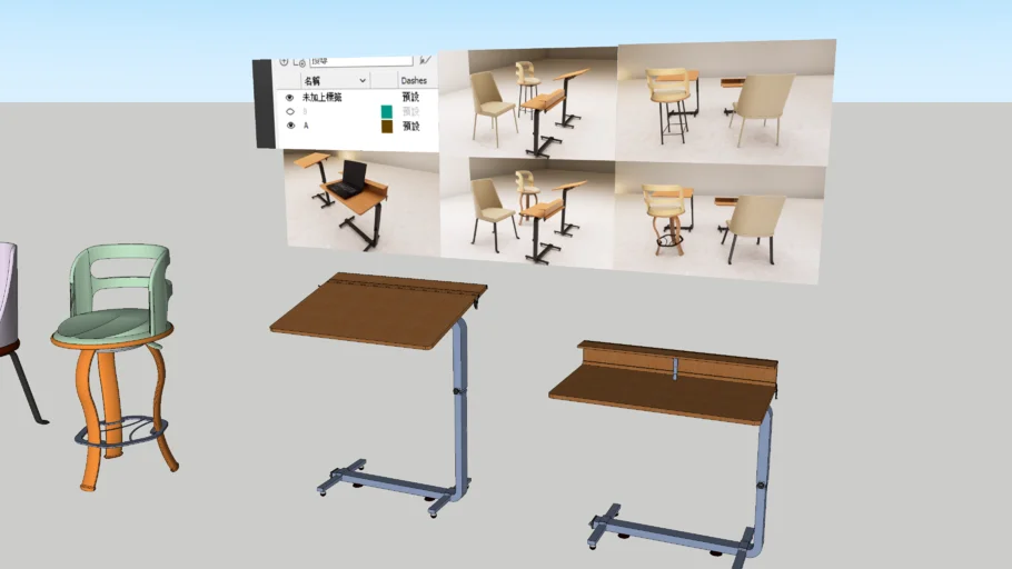 Table_Chair_X2 | 3D Warehouse