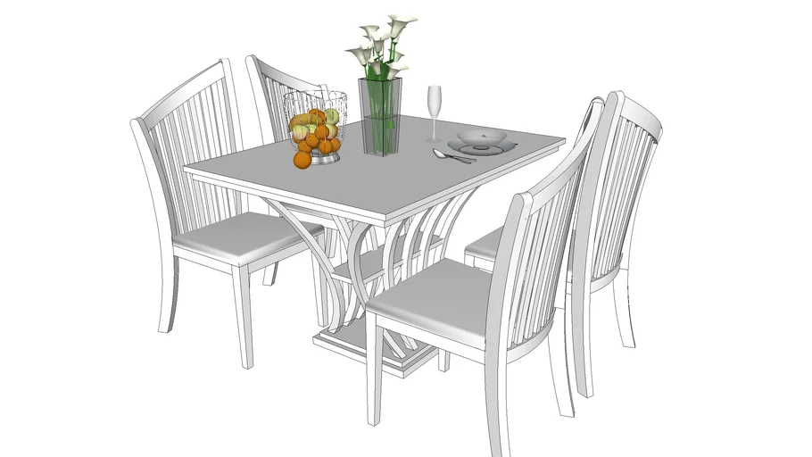 Dining set table 03 | 3D Warehouse