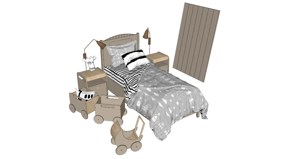 Bed Children's furniture - OOH NOO | 3D Warehouse