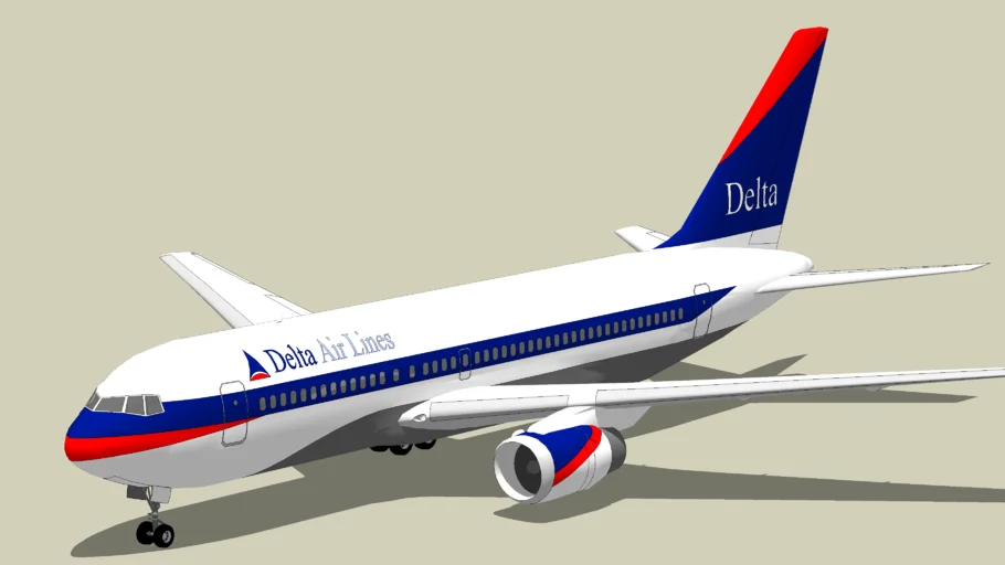 Boeing 767-200 in the 1983-2000 Delta Livery | 3D Warehouse