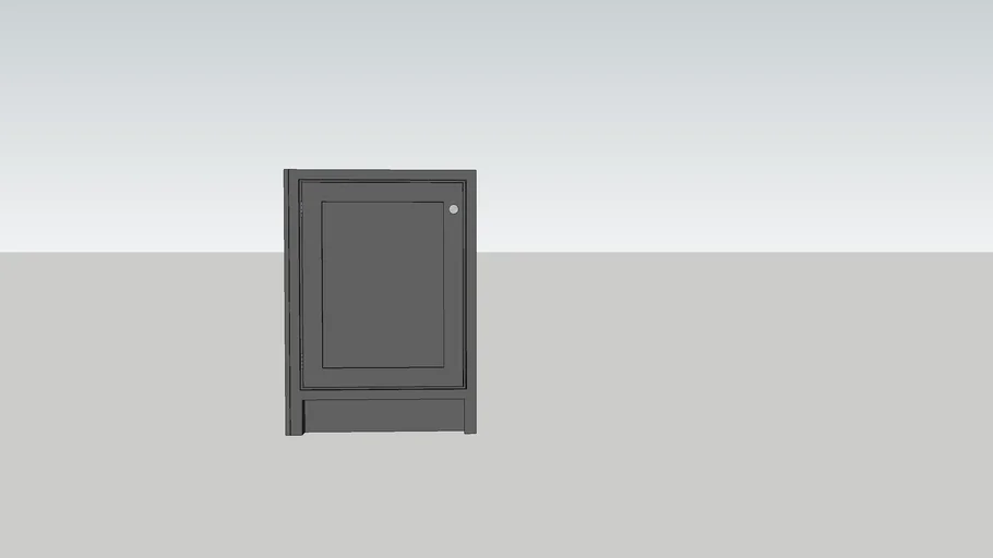 Large single door unit with beading and T&G end panel | 3D Warehouse