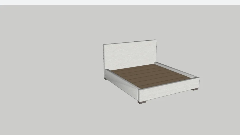 RH King Modena Fabric Panel Platform Bed | 3D Warehouse