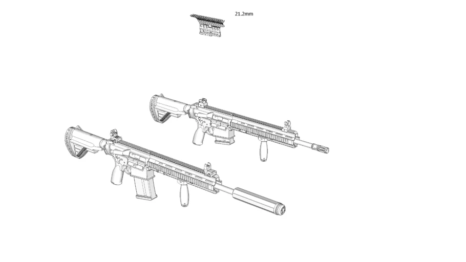 【TARKOV SPT mod】HK417 3D MODEL | 3D Warehouse