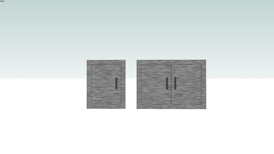 Stainless Steel Double Access Door | 3D Warehouse