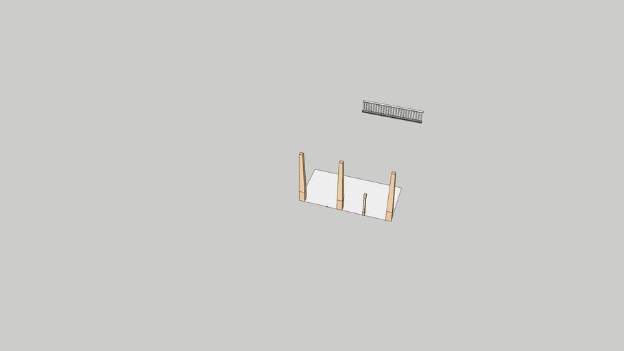 Wood Railing | 3D Warehouse
