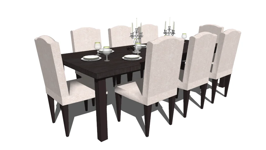 Dining Table 8 | 3D Warehouse