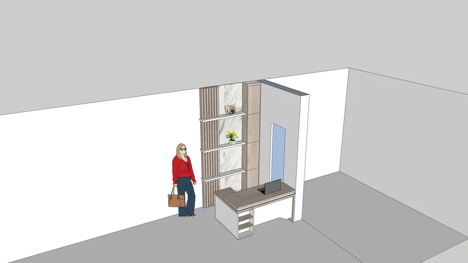 meja kerja | 3D Warehouse