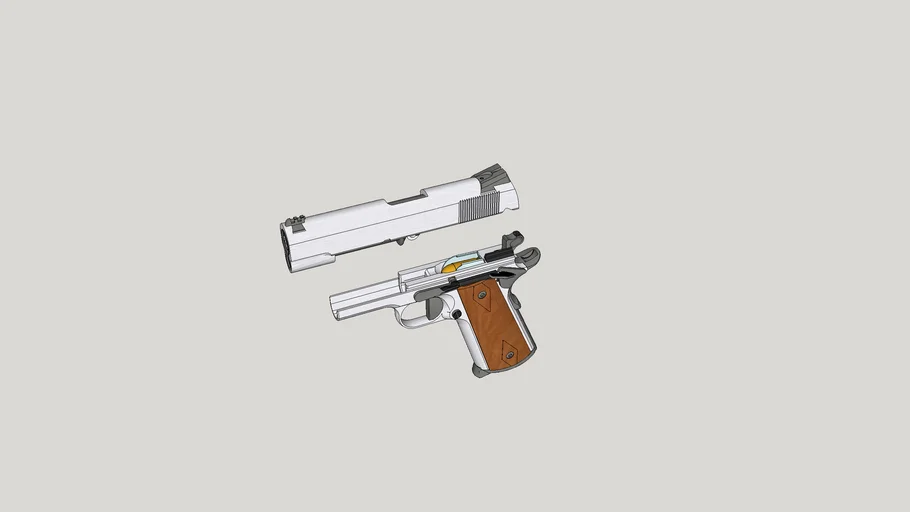 1911 Stainless Commander | 3D Warehouse