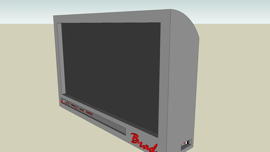 Wide screen flat television. | 3D Warehouse