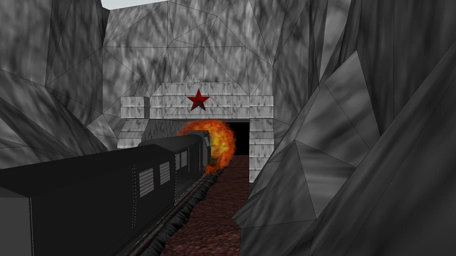 GoldenEye Missile Train slaming into tank | 3D Warehouse