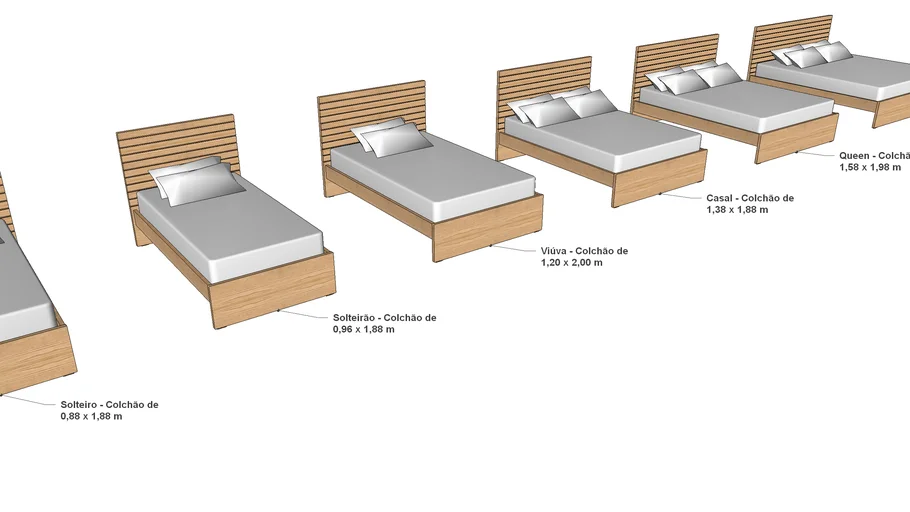 Modelos de Camas de Madeira Maciça | 3D Warehouse