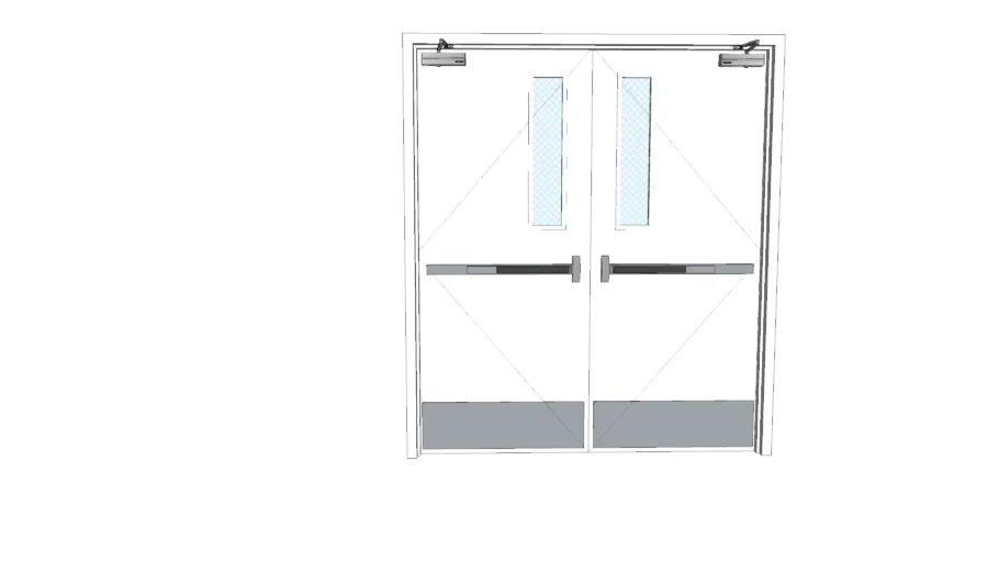 HM Door 6070 Commercial DBL 6x30 Vision | 3D Warehouse