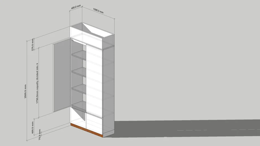 Adjustable Back Cabinet | 3D Warehouse