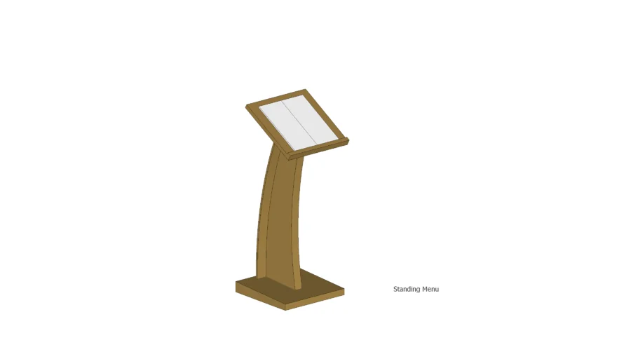 standing menu | 3D Warehouse