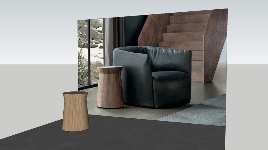 Poliform Dama Side Table | 3D Warehouse