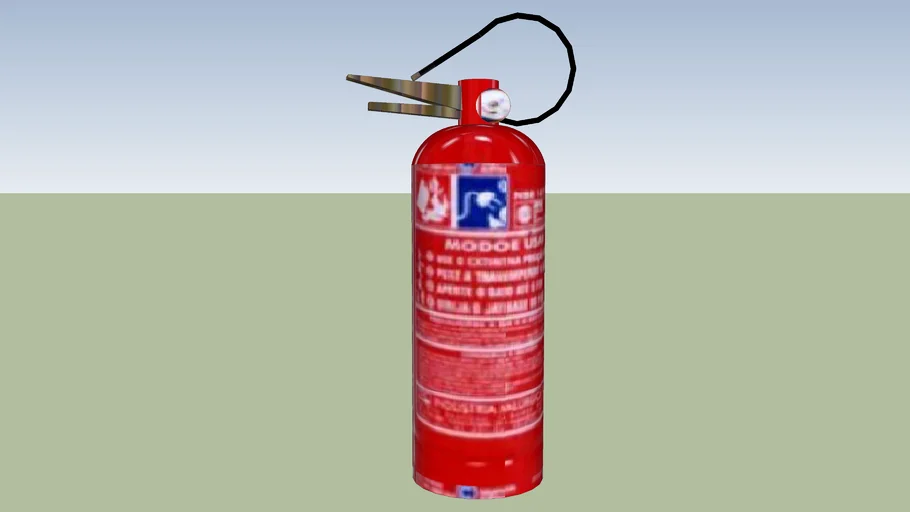 EXTINTOR DE INCÊNDIO REALISTA ANTI FIRE | 3D Warehouse