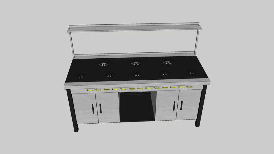 Indian Style 9 Burner Cooker | 3D Warehouse