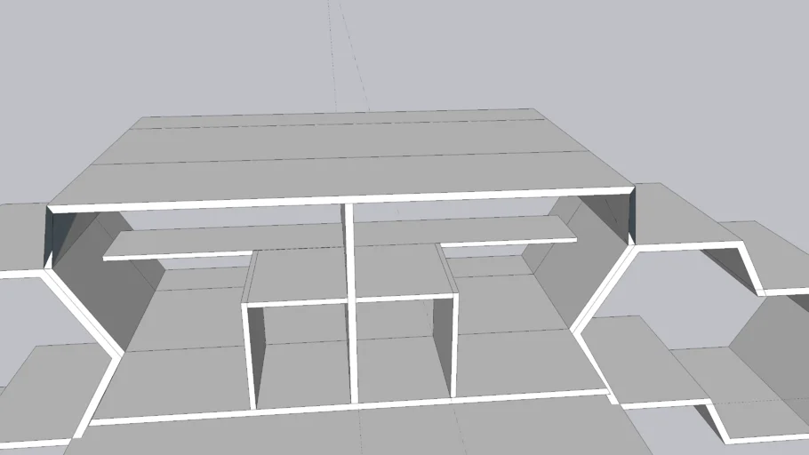 CASA HEXAGONAL EM CONCRETO BRUTO E MADEIRA | 3D Warehouse
