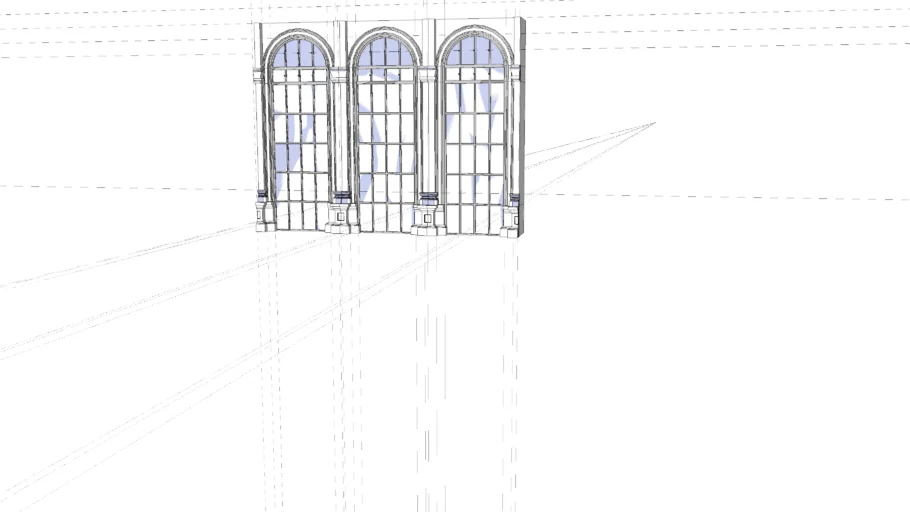 triple arched window | 3D Warehouse