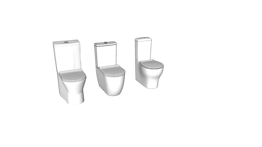 WC - Floor standing wc with lids | 3D Warehouse