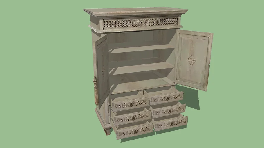 Dynamic Interactive Antique Armoire -Doors Draws Open and Close | 3D ...