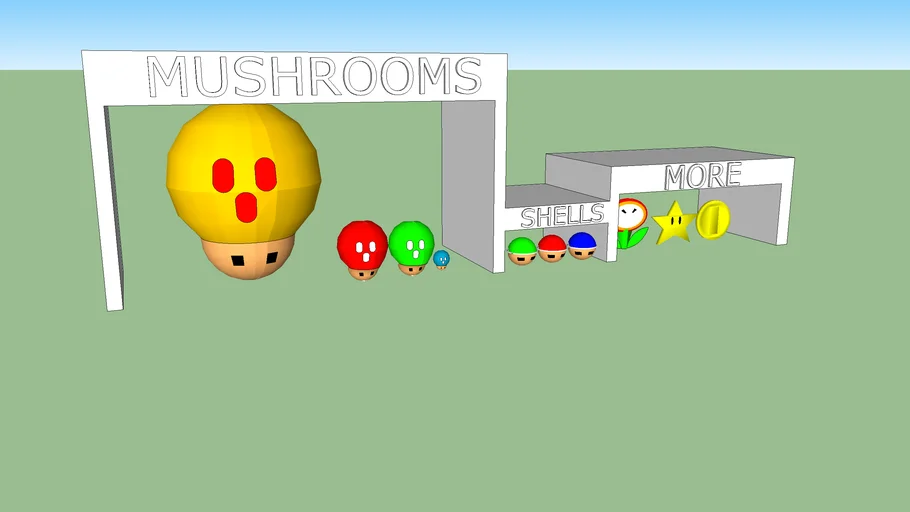 Mario bros' items | 3D Warehouse