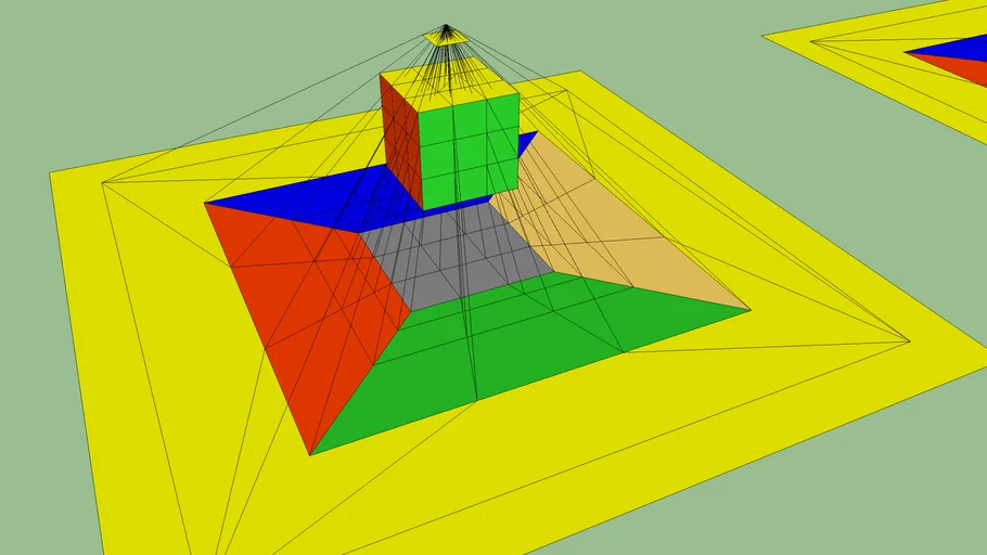 Schlegel diagram of rubik cube and paths | 3D Warehouse