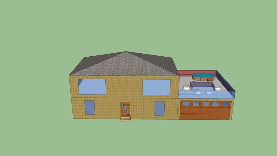 House with Terrace | 3D Warehouse