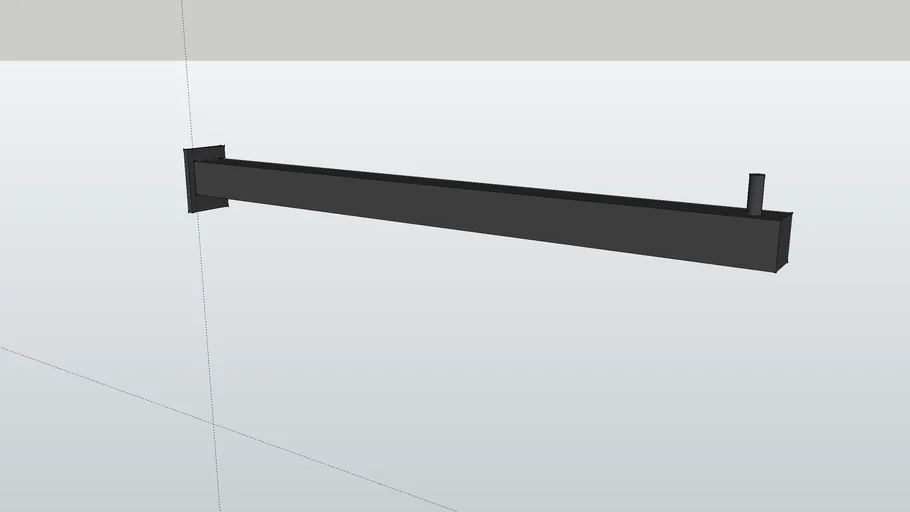 Straight Arm 300mm Black | 3D Warehouse