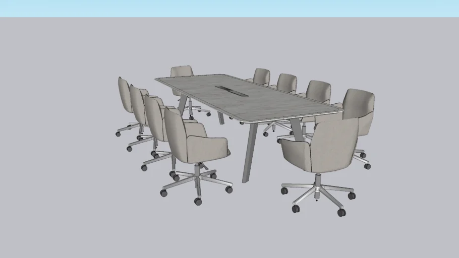 Meja Rapat | 3D Warehouse