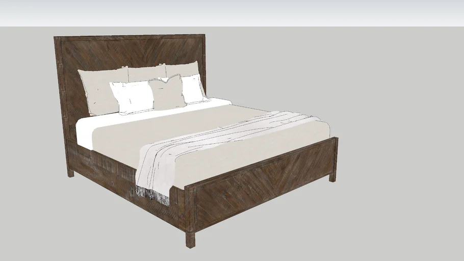 Bernhardt Fuller Panel Bed King | 3D Warehouse