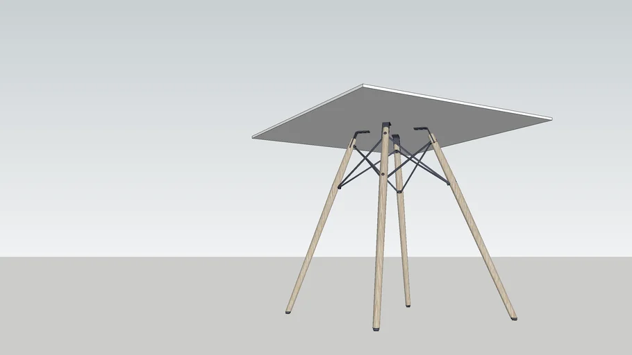 mesa cuadrada minimalista Chad eames (minimal table) | 3D Warehouse