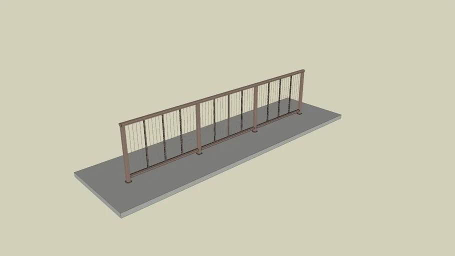 07 DesignRail Aluminum Railing System with Vertical Cable Infill | 3D ...