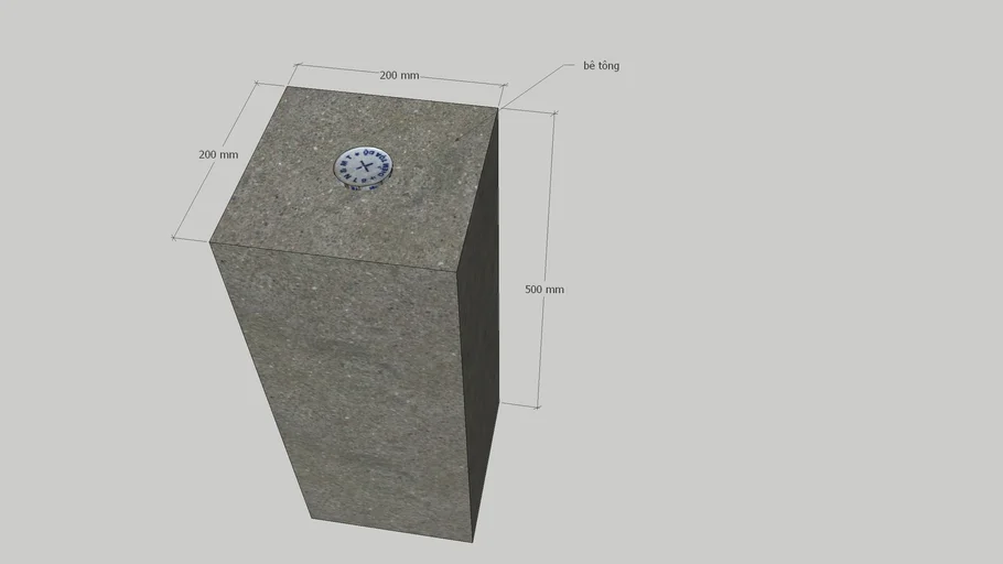 mốc tọa độ gps bê tông moc toa do gps be tong | 3D Warehouse