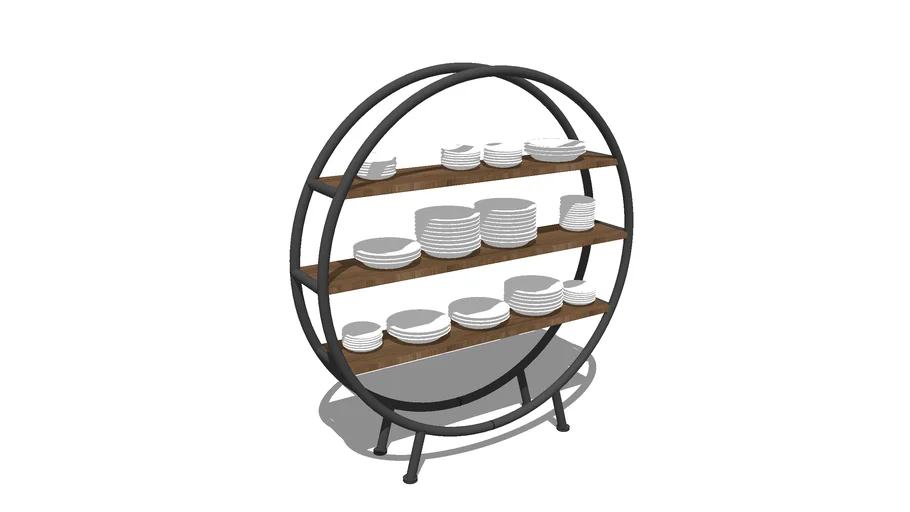 Round Shelving Stand | 3D Warehouse