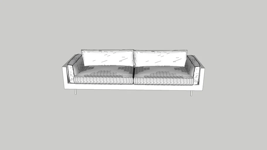 Interface Mama Slim sofa 4 seater | 3D Warehouse