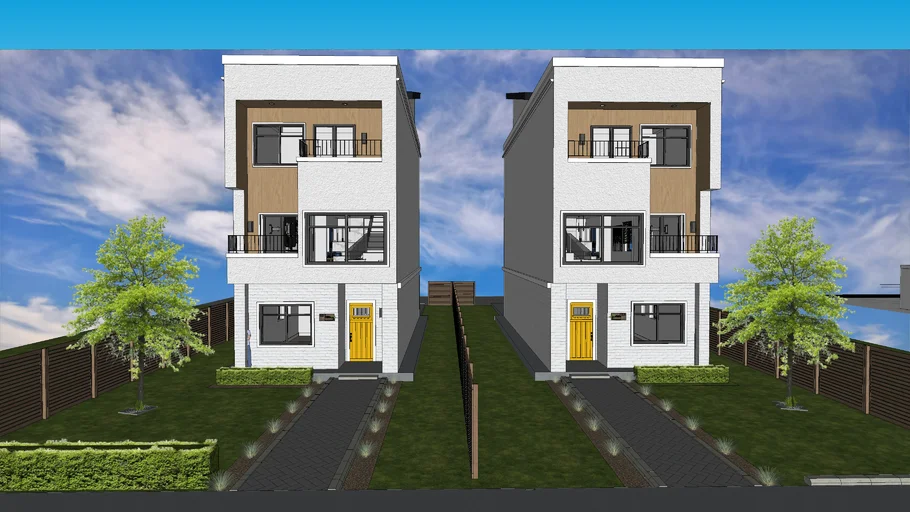 Townhouse- 3 story- Model 3 | 3D Warehouse