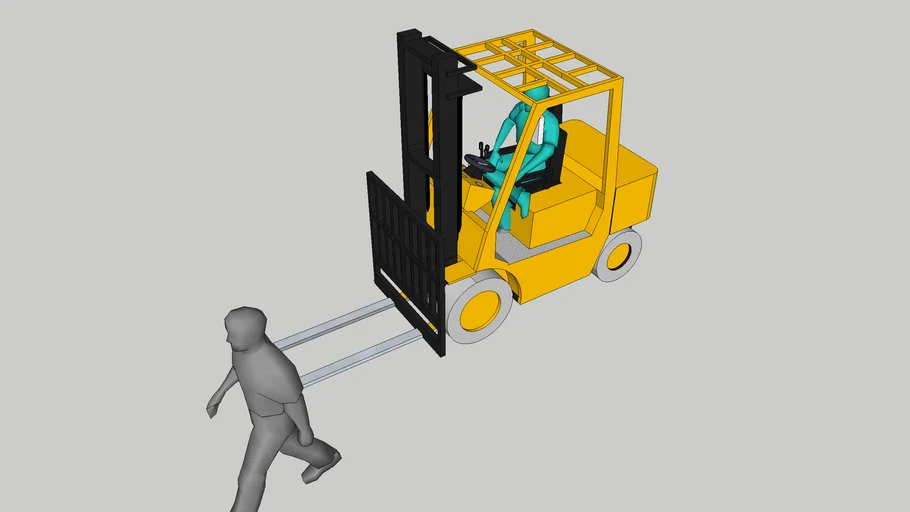 PEDESTRIAN AND FORKLIFT | 3D Warehouse