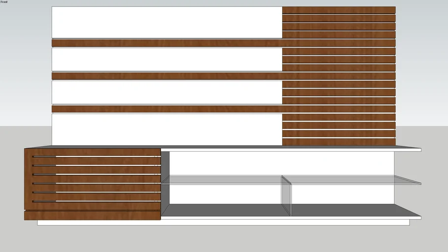 modern tv wall unit | 3D Warehouse